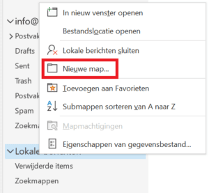 E-mails verplaatsen van je mailbox naar een lokale map in Outlook ...